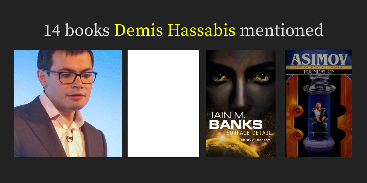 14 books Demis Hassabis mentioned, ranked!
