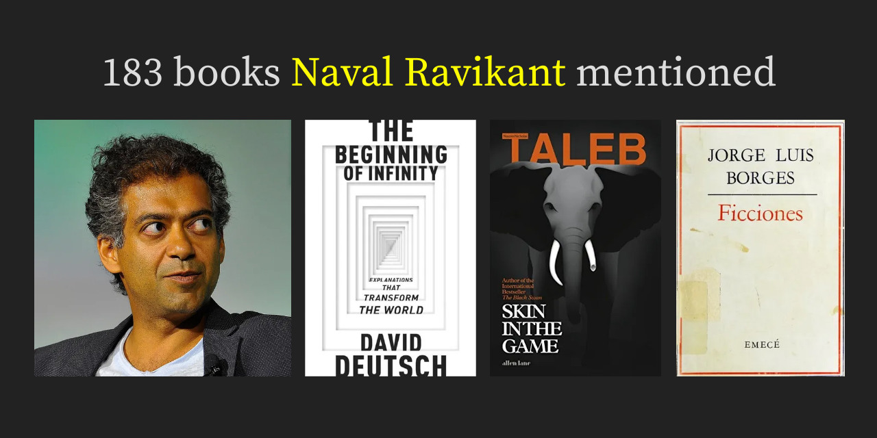 183 books Naval Ravikant mentioned, ranked!